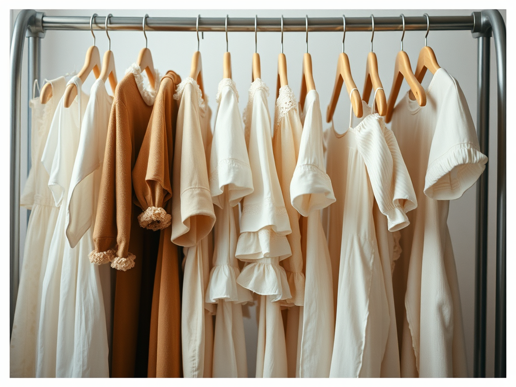 Simple, Natural, and Timeless Photos!clothing-rack-with-natural-neutral ...